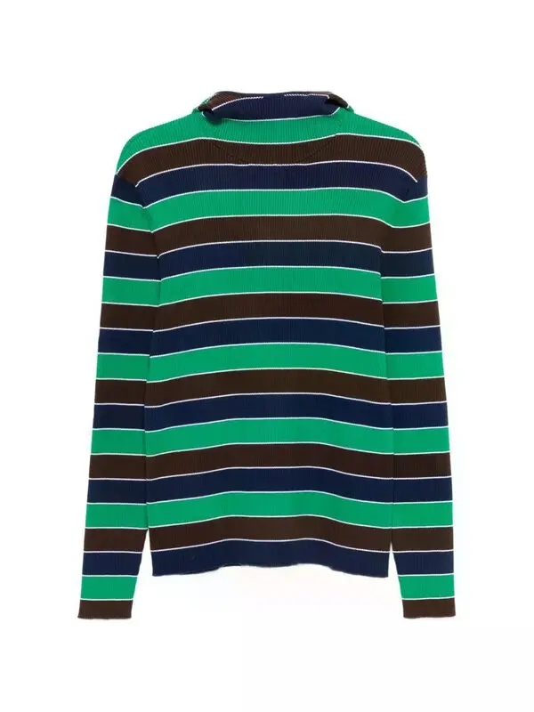 CHARLES JEFFREY Ribbed Striped Knitwear - Green