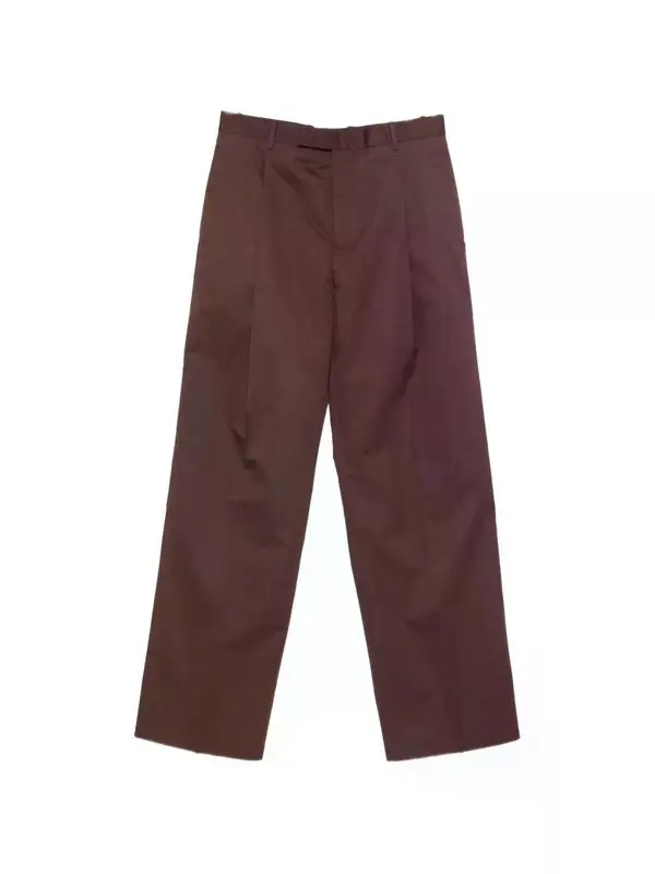 JIL SANDER Pleated Trousers - Brown