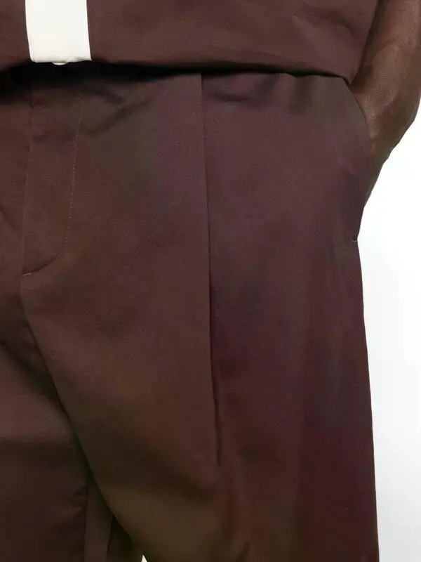 JIL SANDER Pleated Trousers - Brown