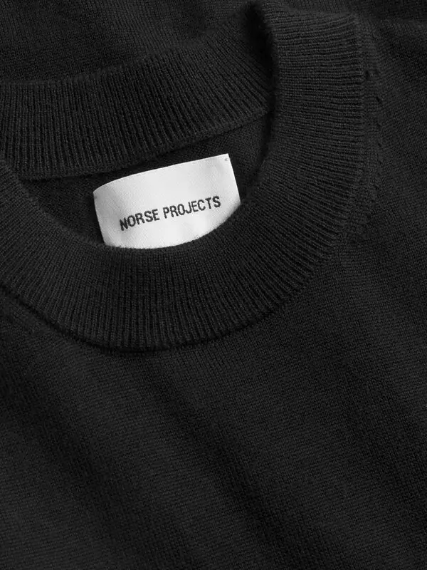 Norse Projects Tech Merino Crepe Crewneck Jumper - Black