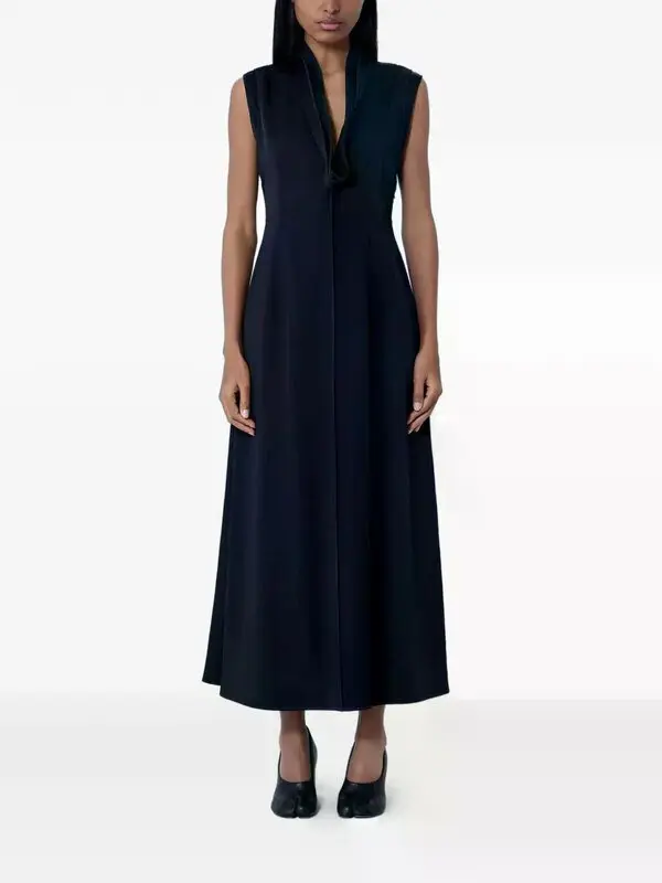 JIL SANDER V-neck Midi Dress
