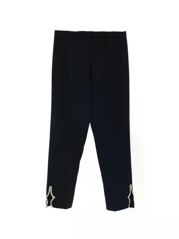Marina Rinaldi Embellished Slim Fit Trousers - Blue
