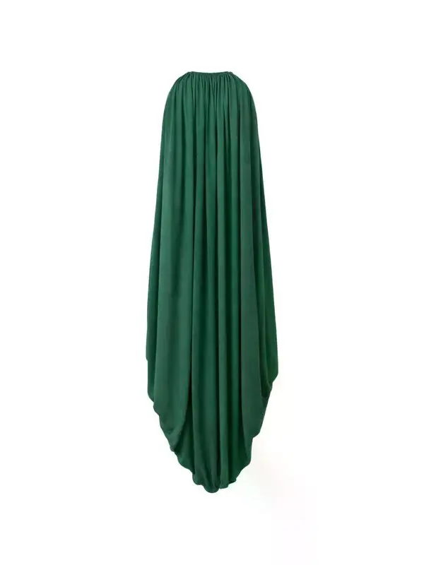 loewe green dress Plus Size Beaded Mesh Long Dress In Green Slate main image 1