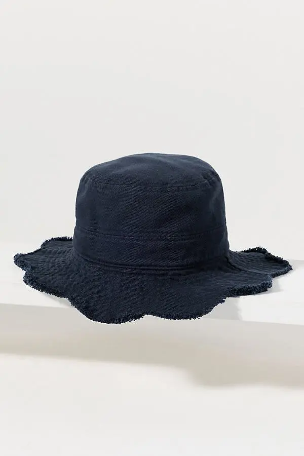 Anthropologie Scalloped Bucket Hat