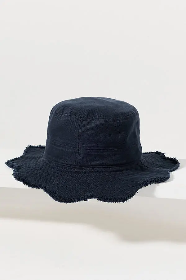 Anthropologie Scalloped Bucket Hat