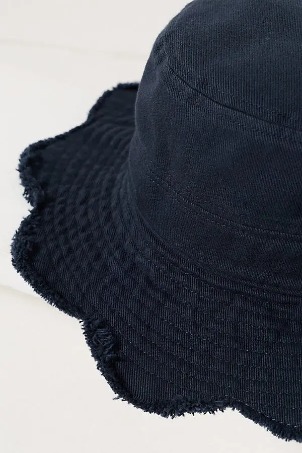 Anthropologie Scalloped Bucket Hat