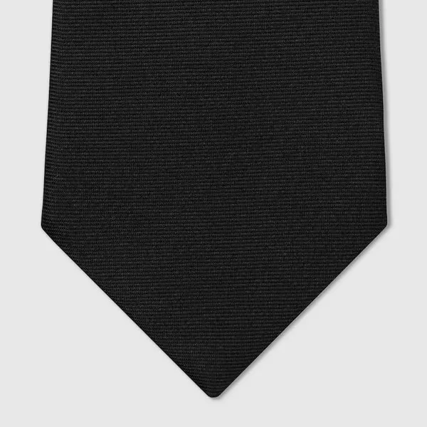 Gucci Silk Jacquard Tie With Crest