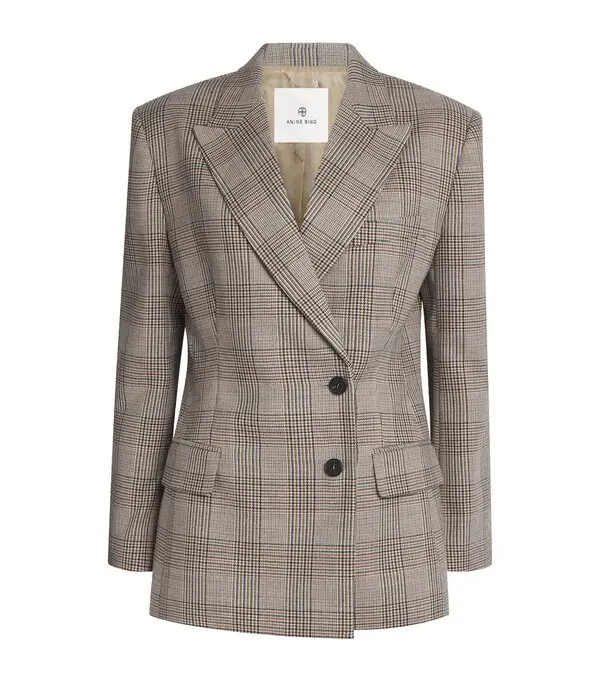 ANINE BING Wool Aretha Blazer - Brown