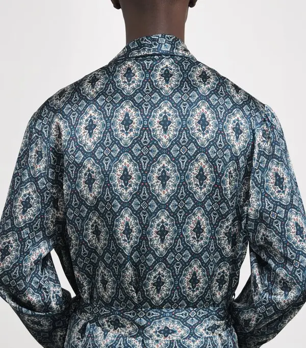 Harrods Silk Tile Print Night Robe