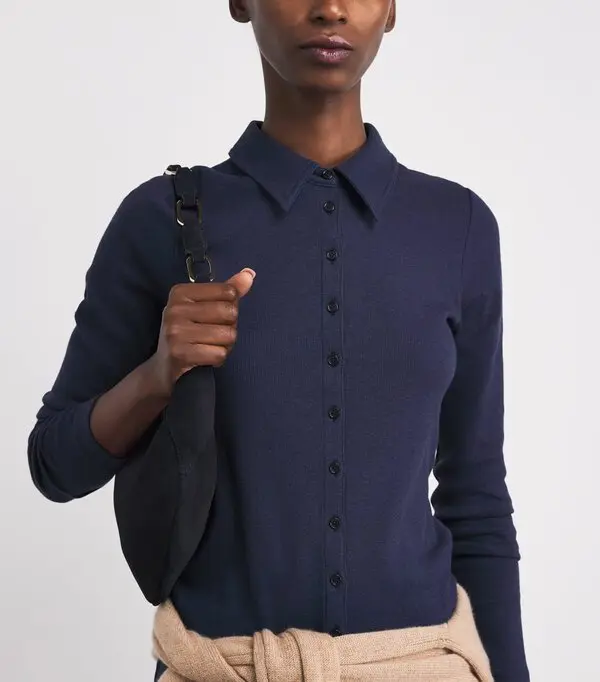 ME+EM Stretch-cotton Rib Basic Shirt