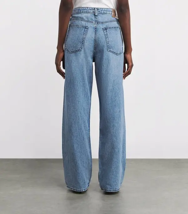 Rag & Bone Embellished Logan Wide-leg Jeans - Blue