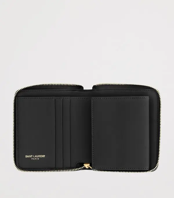Saint Laurent Matelassé Zip-up Wallet