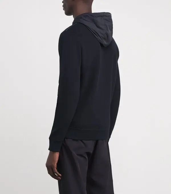 Herno Cotton Hooded Hybrid Jacket - Navy