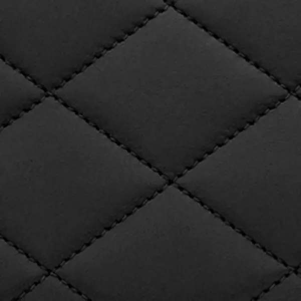 Saint Laurent Matelassé Zip-up Wallet - Black