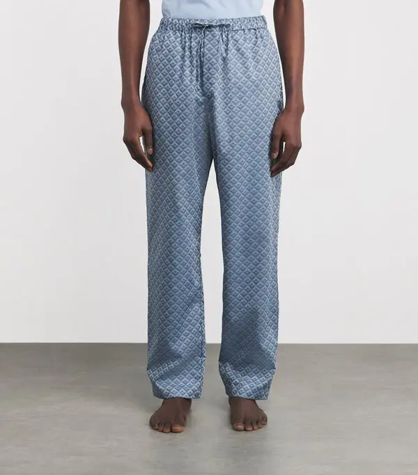 Harrods Cotton Geometric Logo Pyjama Bottoms