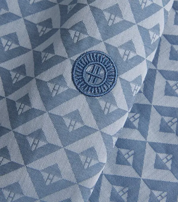 Harrods Cotton Geometric Logo Pyjama Bottoms