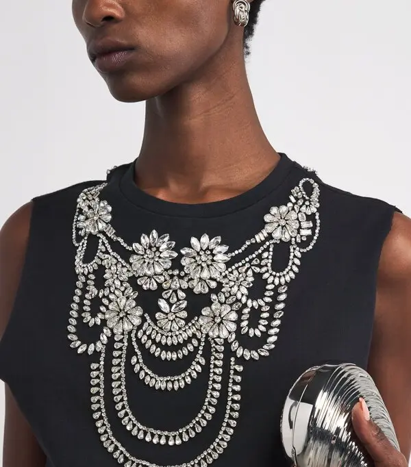 Alice + Olivia Cotton Embellished Tank Top