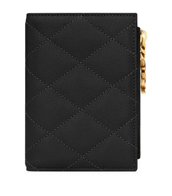 Saint Laurent Matelassé Bifold Wallet - Black