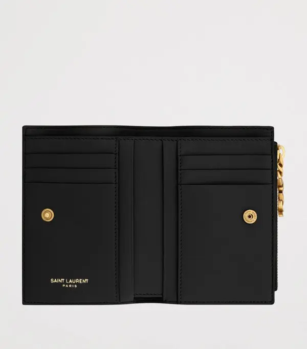 Saint Laurent Matelassé Bifold Wallet - Black