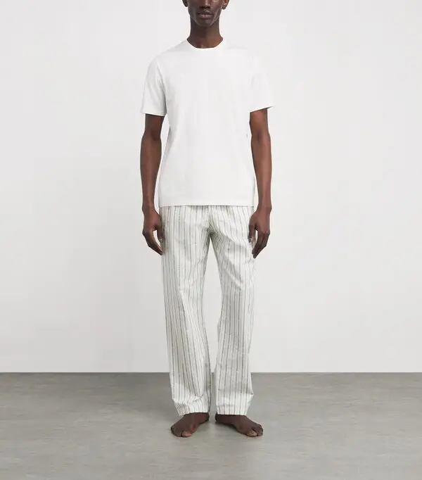 Harrods Cotton Stripe Logo Pyjama Bottoms
