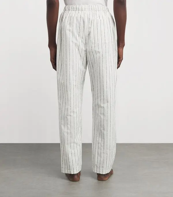 Harrods Cotton Stripe Logo Pyjama Bottoms