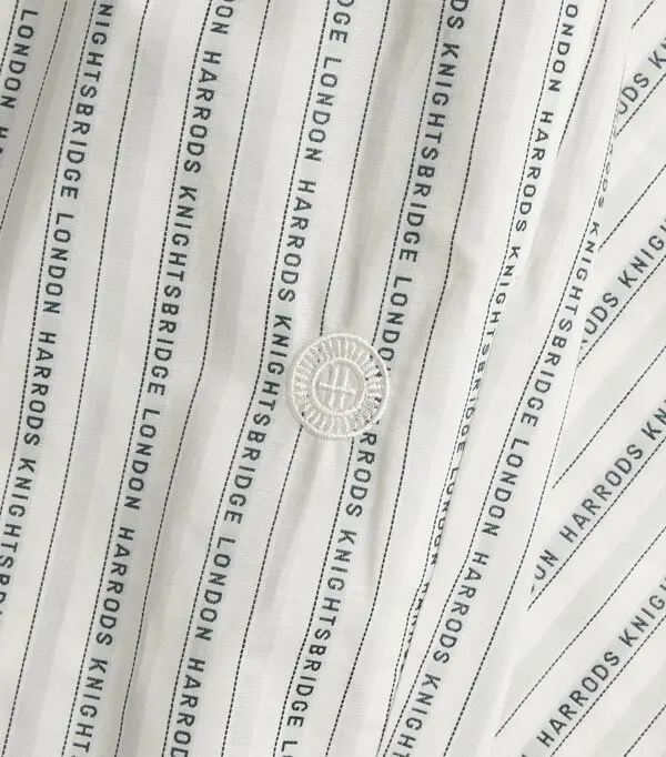 Harrods Cotton Stripe Logo Pyjama Bottoms