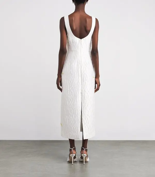 Simkhai Floral Jacquard Lilibeth Midi Dress