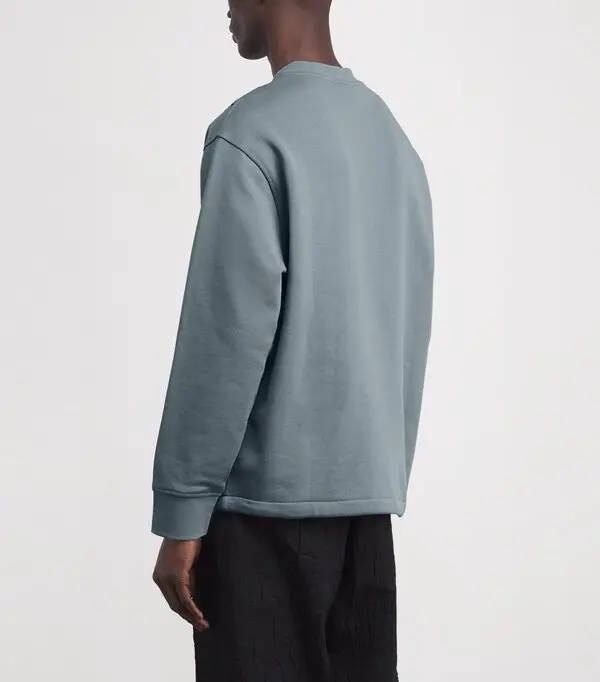 Emporio Armani Cotton Flocked Sweatshirt