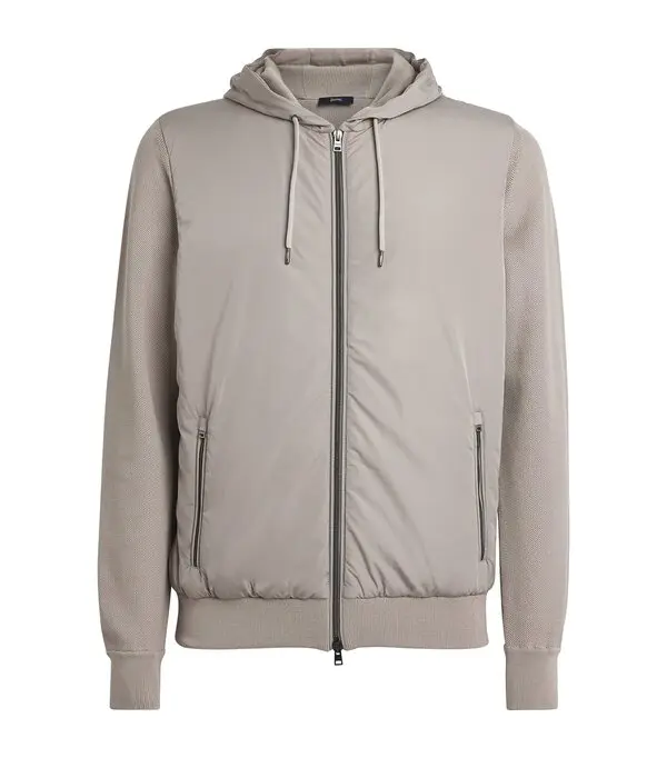 Herno Cotton Hooded Hybrid Jacket - Brown