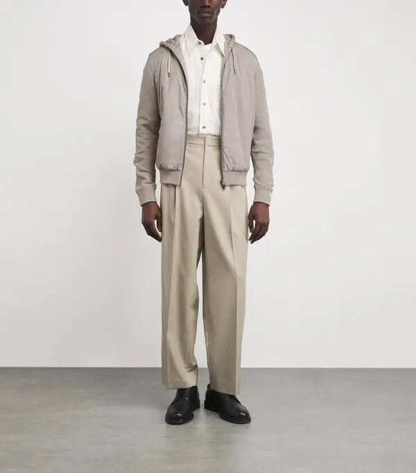 Herno Cotton Hooded Hybrid Jacket - Brown