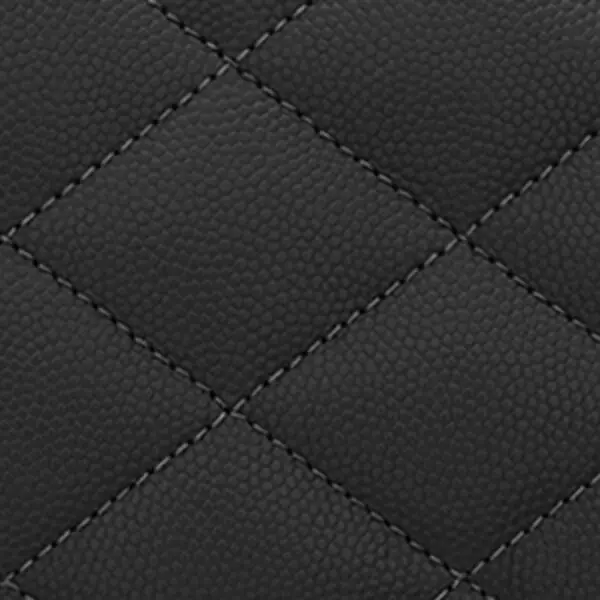 Saint Laurent Matelassé Zip-up Wallet - Black