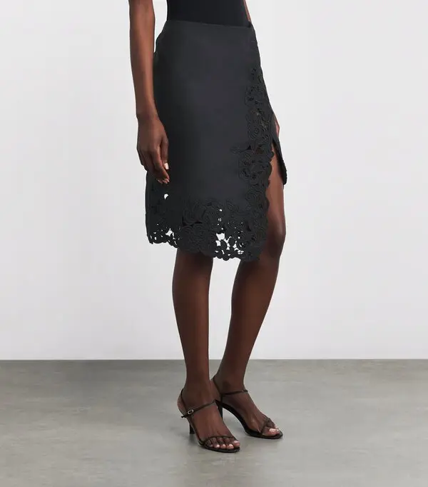 Cult Gaia Linen Shayla Midi Skirt