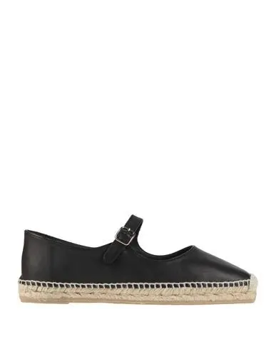CastaÑer Leather Espadrilles - Black