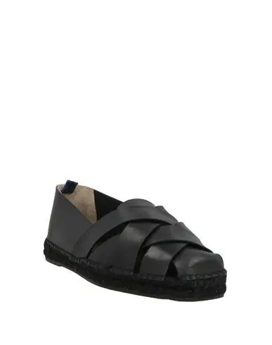 CastaÑer Leather Espadrilles - Black