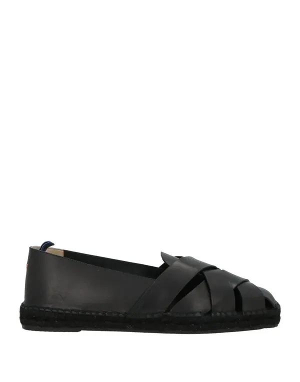 CastaÑer Leather Espadrilles - Black