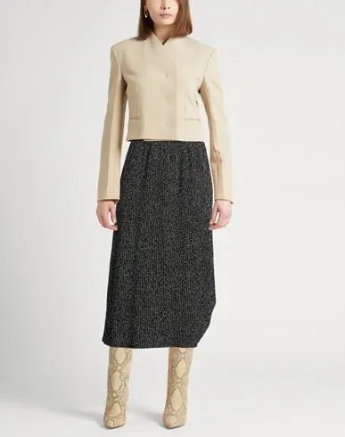ALYSI Two-tone Knitted Midi Skirt
