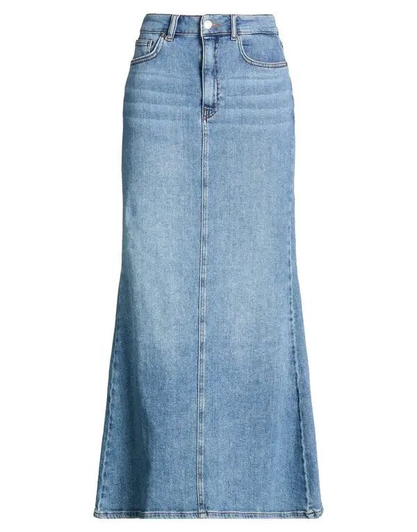 KAOS Flared Denim Maxi Skirt