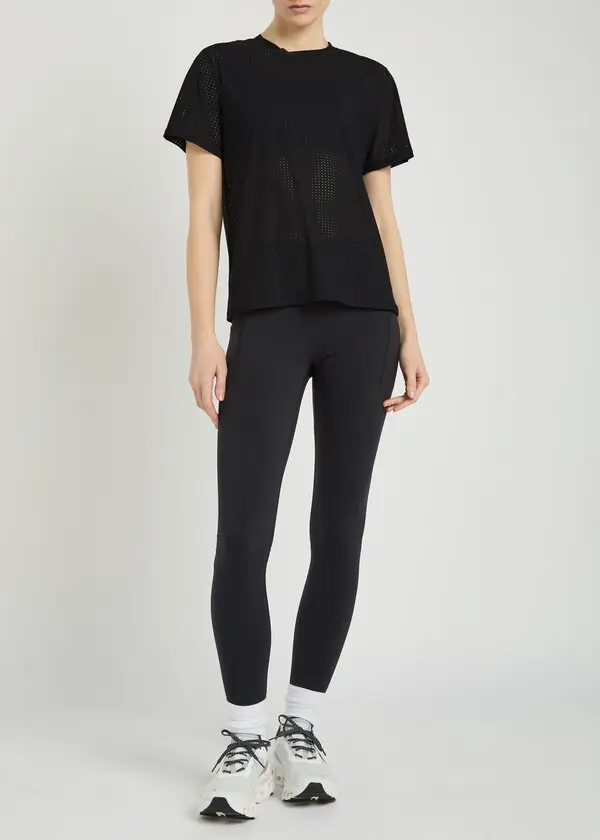 Literary Sport Magda Perforated Stretch-jersey T-shirt