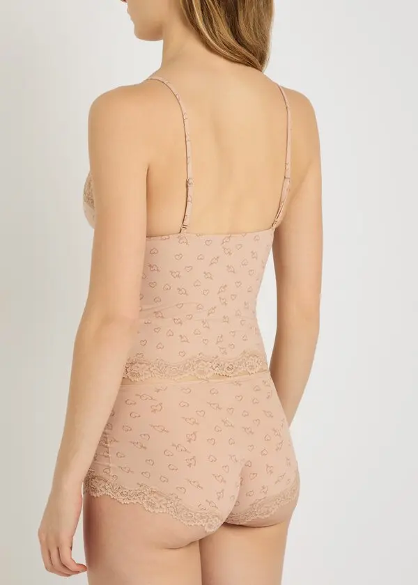 SKIMS Printed Stretch-jersey Cami And Boyshort Set