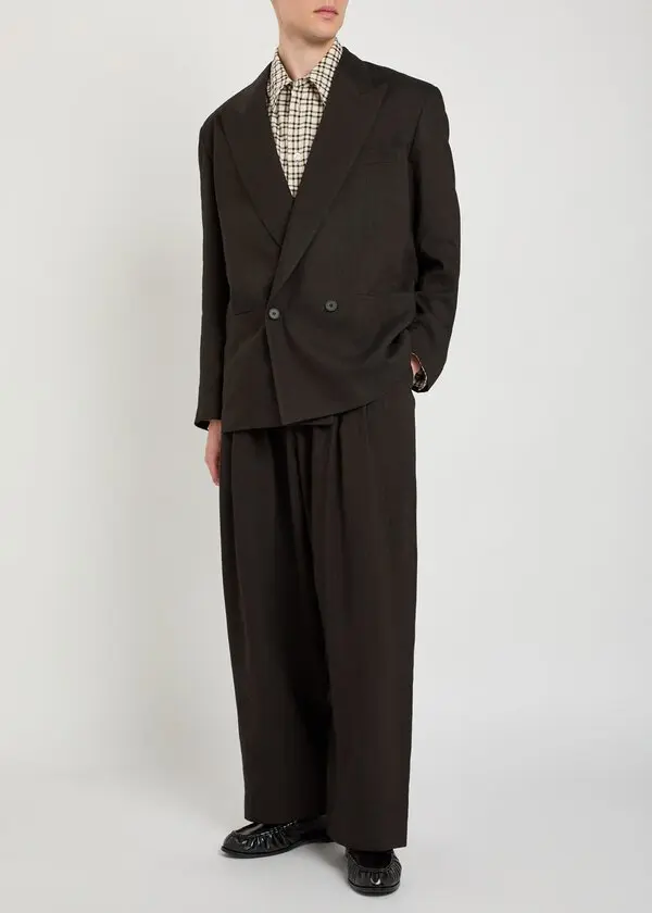 Studio Nicholson Double-breasted Woven Blazer