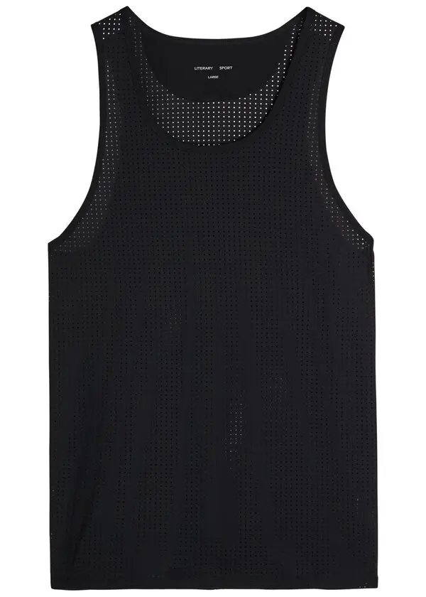 LITERARY SPORT Jude Perforated Run Tank
