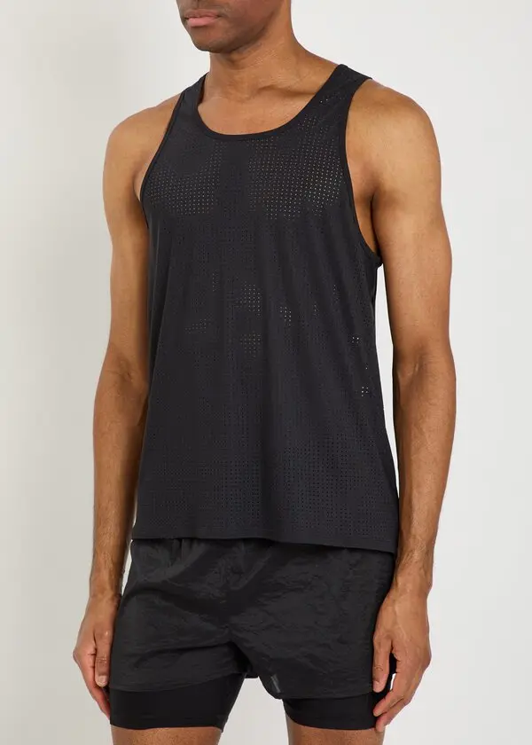 LITERARY SPORT Jude Perforated Run Tank