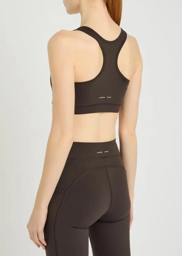 LITERARY SPORT O'hara Stretch-jersey Bra Top