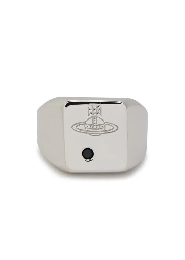 VIVIENNE WESTWOOD Carlo Orb-engraved Sterling Ring - Silver