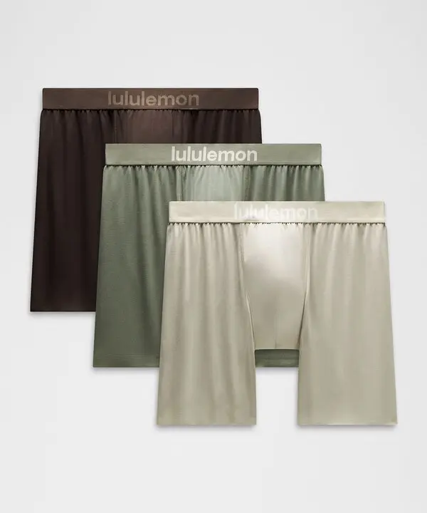 Lululemon Always In Motion Boxer Brief 7 - Mahogany Muse/willow Leaf/meadow Haze