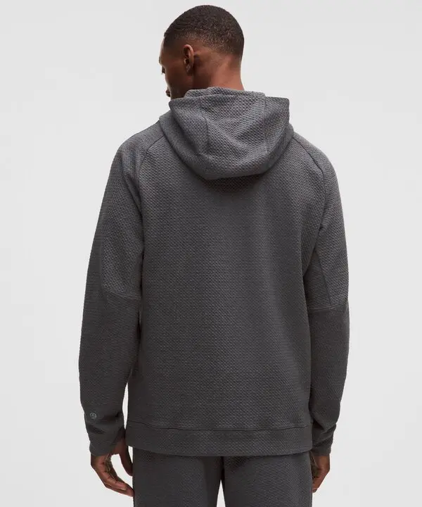 Lululemon Textured Cotton-blend Hoodie - Heathered Black/black