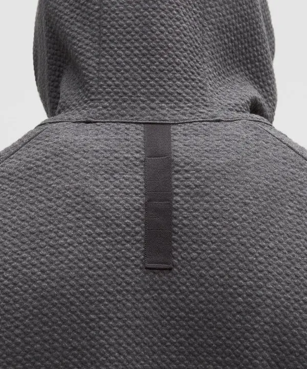 Lululemon Textured Cotton-blend Hoodie - Heathered Black/black