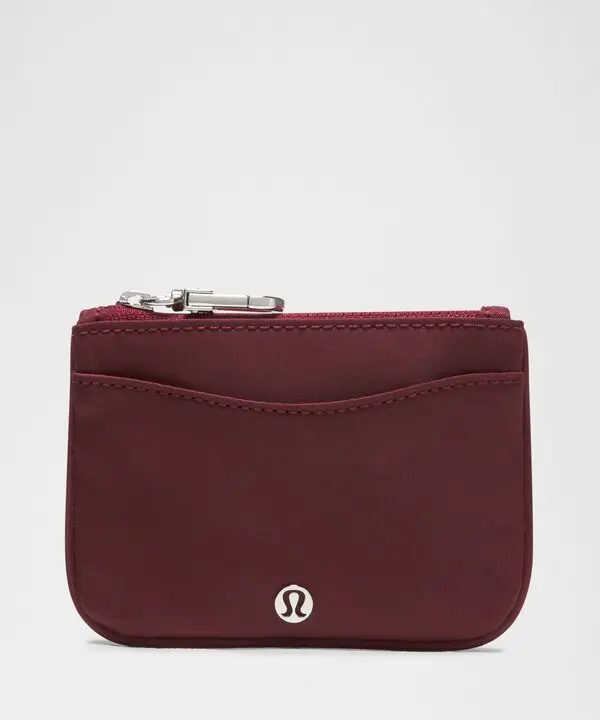 Lululemon Clippable Card Holder - Burgundy Bay/silver