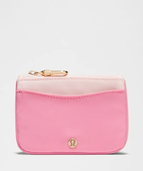 Lululemon Clippable Card Holder - Candy Cloud/pink Pearl/gold
