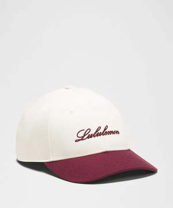 Lululemon Structured Ball Cap - Light Ivory/burgundy Bay